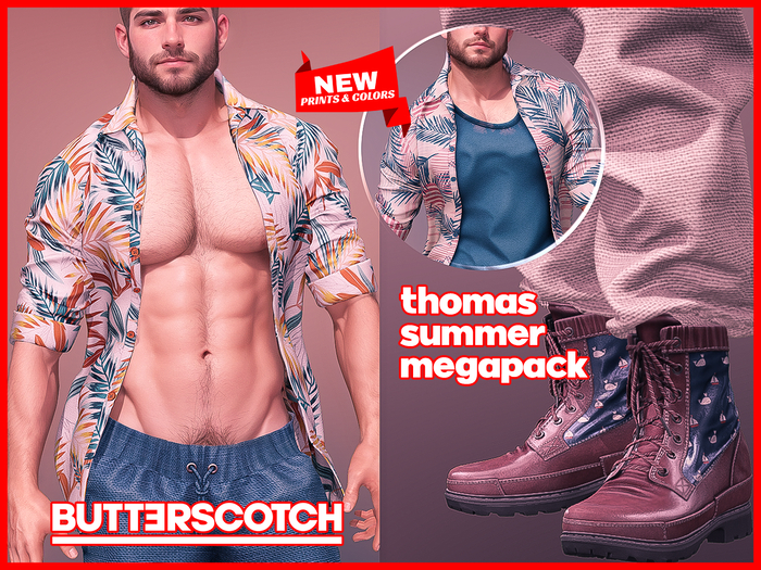 Second Life Marketplace - BUTTERSCOTCH . Thomas Summer Set {MEGAPACK}
